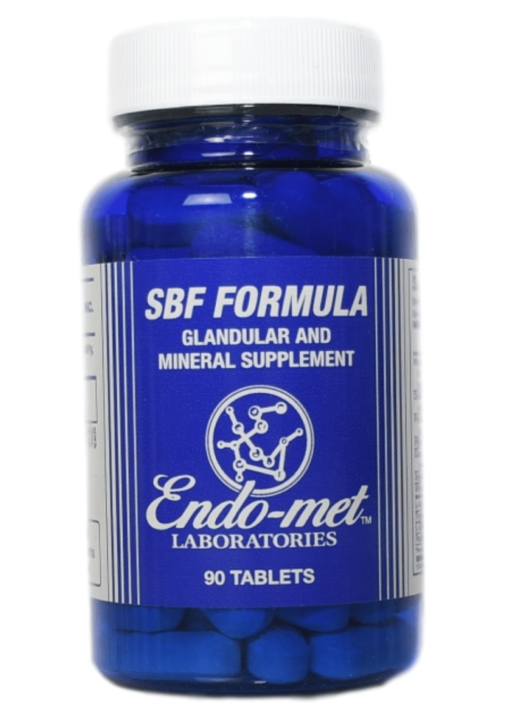 ENDO-MET LABORATORIES SBF FORMULA GLANDULAR AND MINERAL SUPPLEMENT90 ...