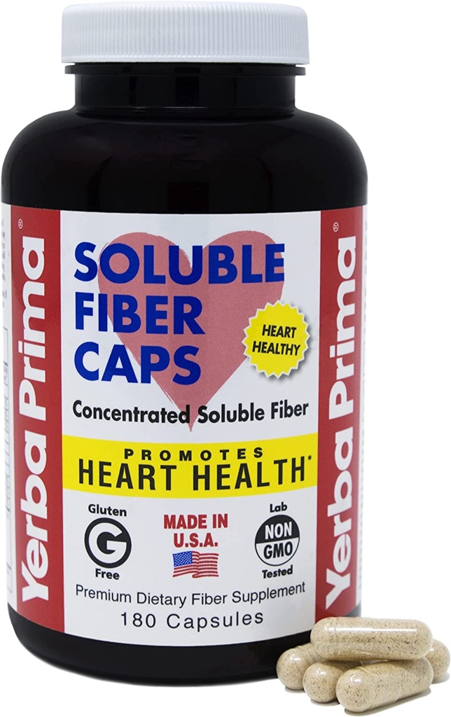 Yerba Prima Soluble Fiber Caps 180 caps – Natures Health Shoppe